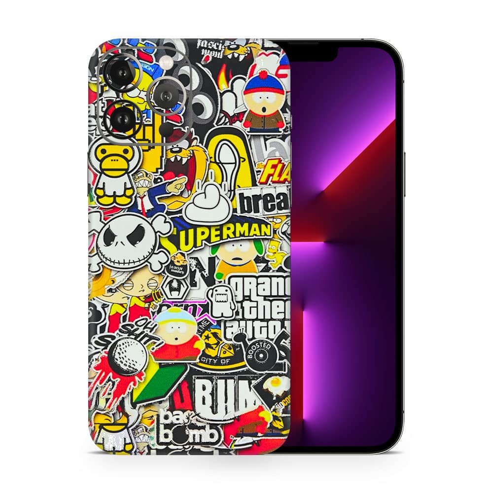 IPhone 13 Pro Sticker Bomb 3D Skin - WrapitSkin The Ultimate Protection!