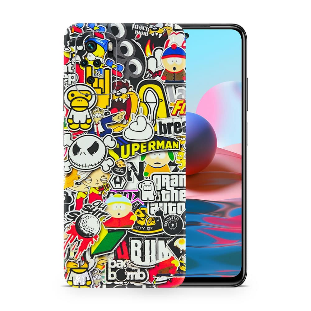 Redmi Note 10 Sticker Bomb 3D Skin - WrapitSkin The Ultimate Protection!
