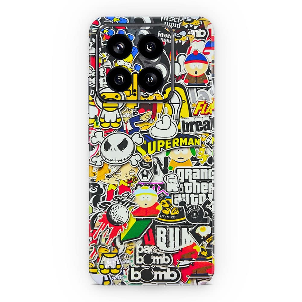 Xiaomi 14 5G Sticker Bomb 3D Skin - WrapitSkin The Ultimate Protection!