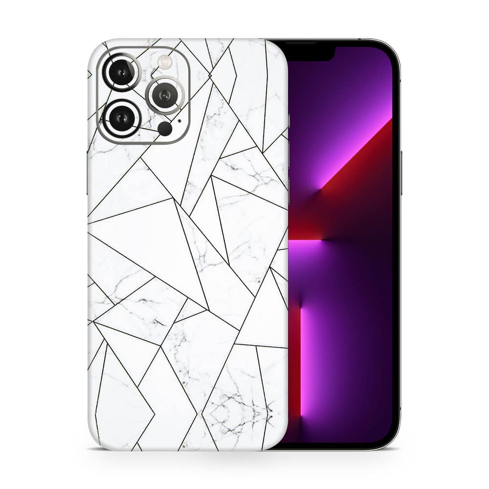 IPhone 13 Pro Max Marble Grid 3D Skin - WrapitSkin The Ultimate Protection!