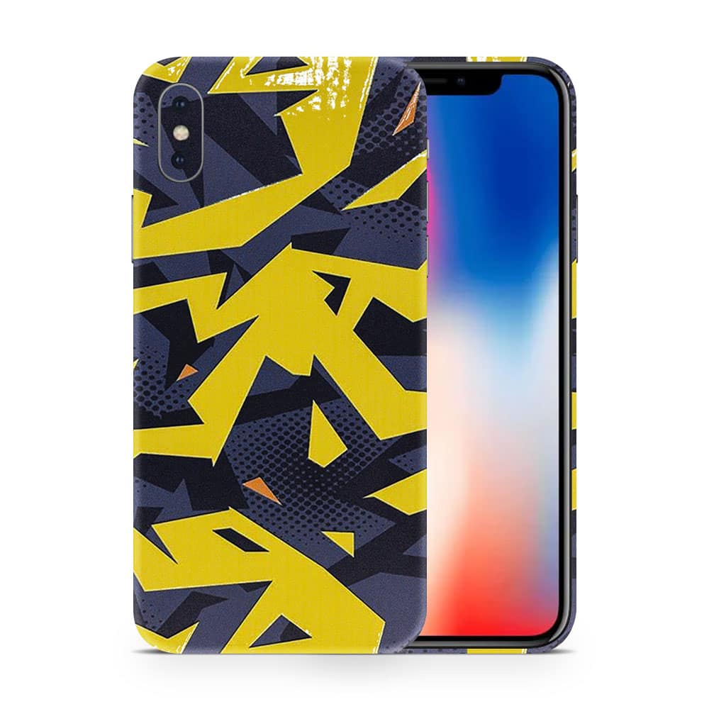 IPhone X Abstract Yellow 3D Skin - WrapitSkin The Ultimate Protection!