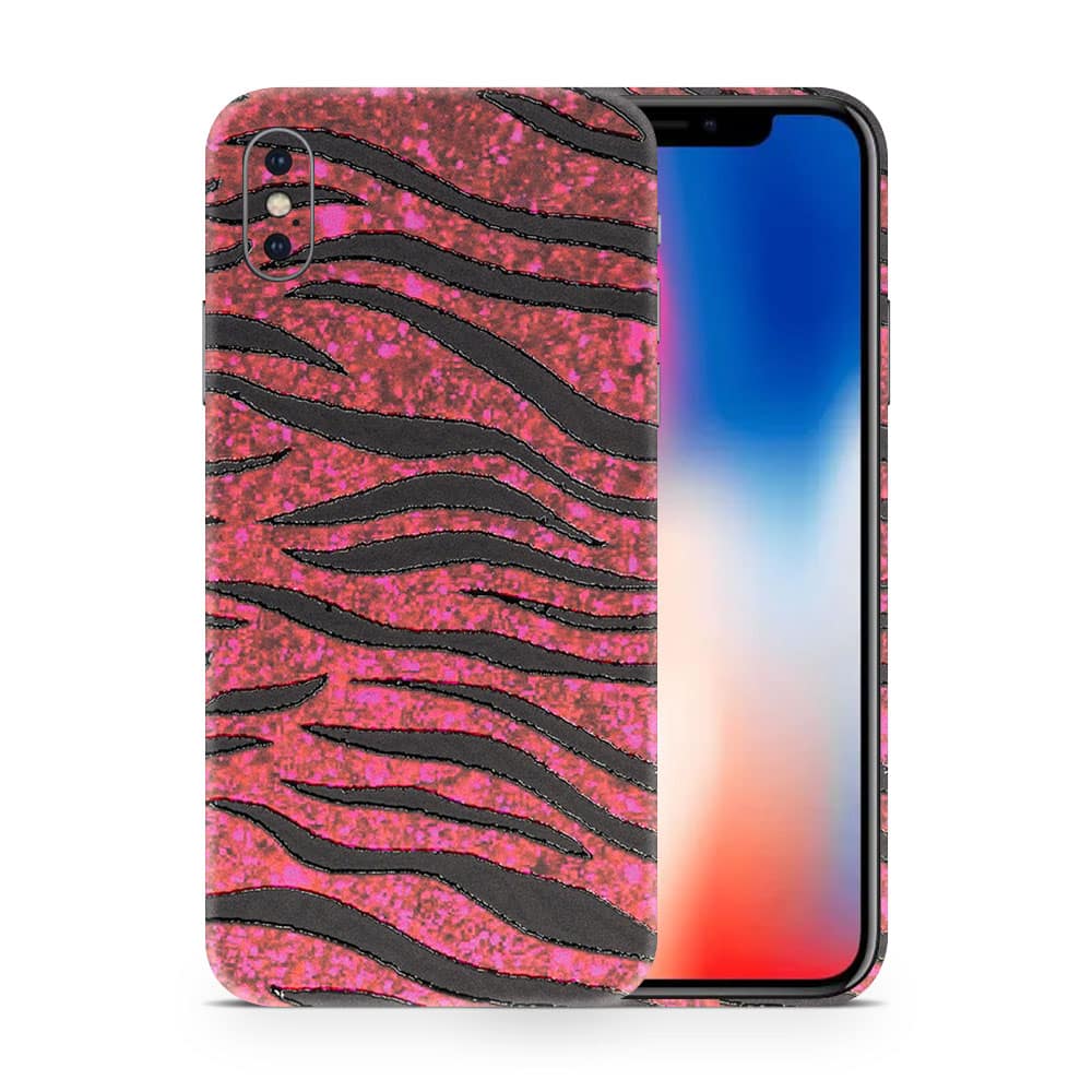 IPhone X Red Zebra 3D Skin - WrapitSkin The Ultimate Protection!