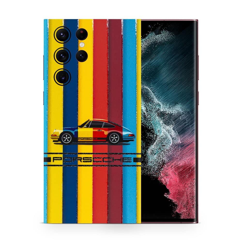 Galaxy S22 Ultra Porsche Multicolor 3D Skin - WrapitSkin The Ultimate ...