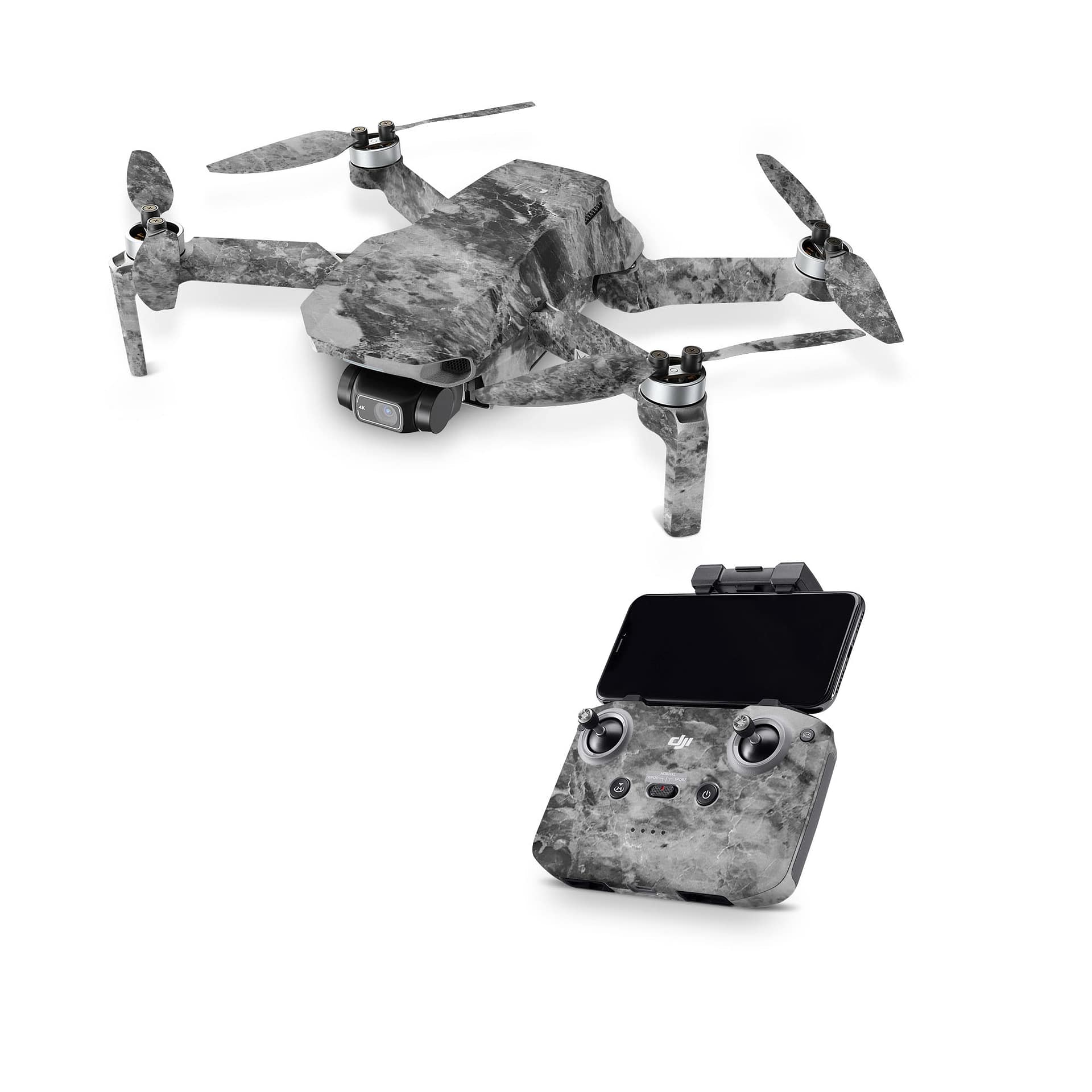 DJI Mavic Mini 2 Marble Black Skin - WrapitSkin The Ultimate Protection!