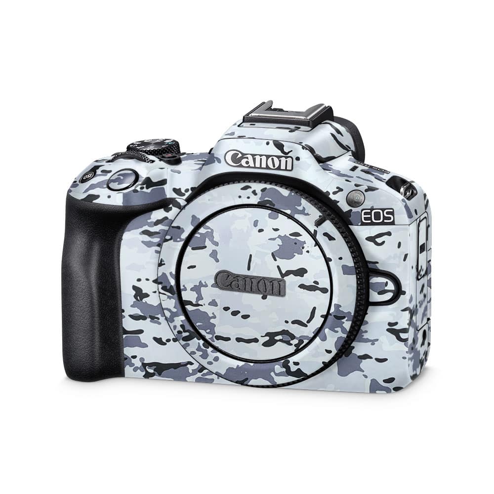 Canon EOS R50 Camera White Camo Skin - WrapitSkin The Ultimate Protection!