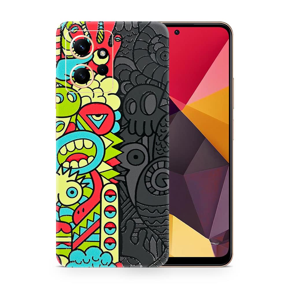 Redmi Note 12 4G Hipster Doodle 3D Skin - WrapitSkin The Ultimate ...