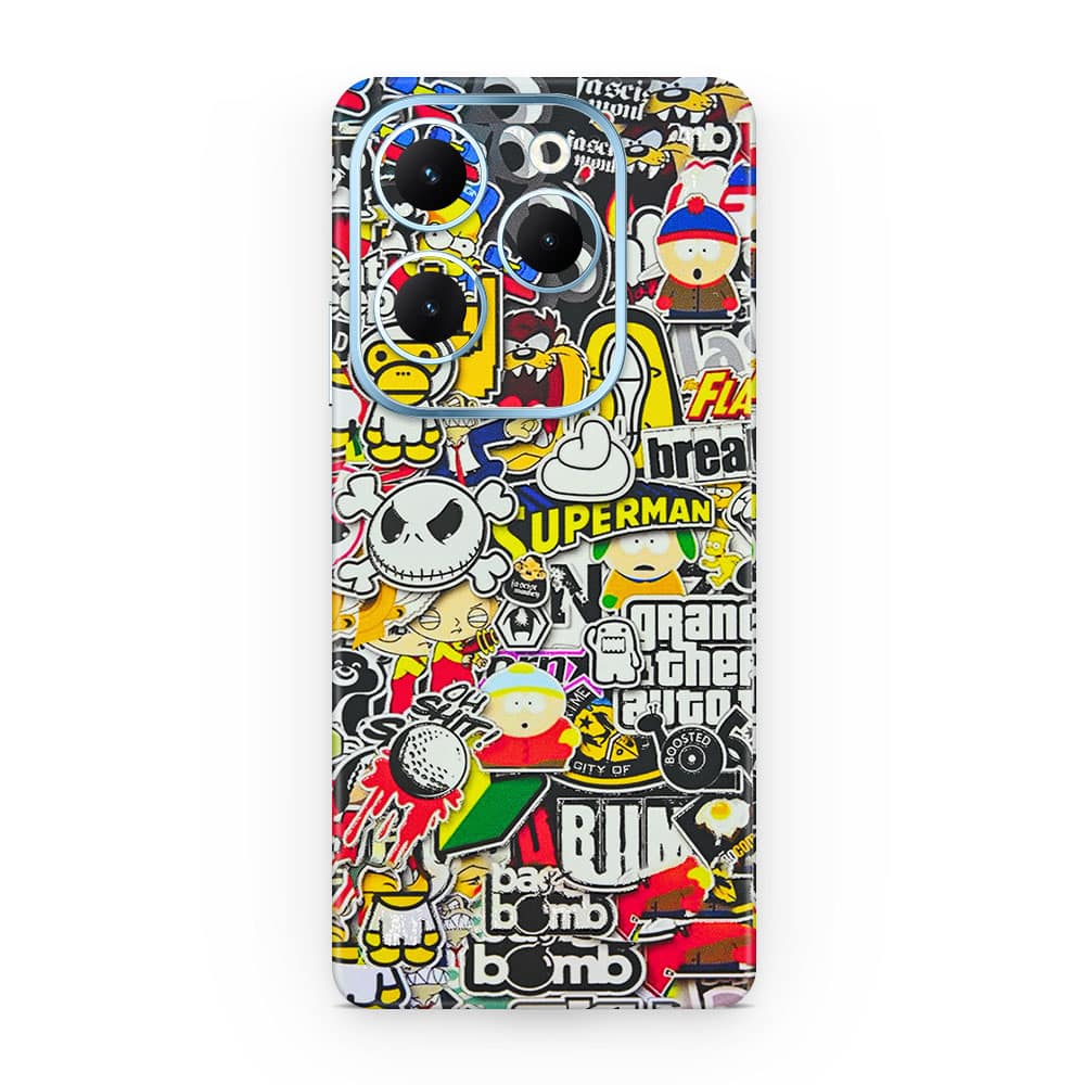 Infinix Hot 40 Sticker Bomb 3D Skin - WrapitSkin The Ultimate Protection!