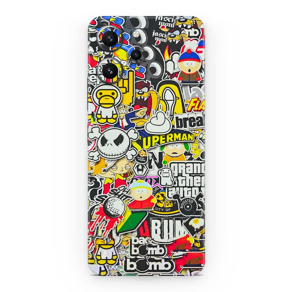 Redmi 12 4G Sticker Bomb 3D Skin - WrapitSkin The Ultimate Protection!