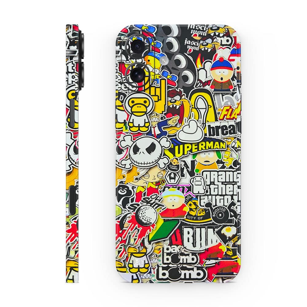 IPhone 16 Sticker Bomb 3D Skin - WrapitSkin The Ultimate Protection!