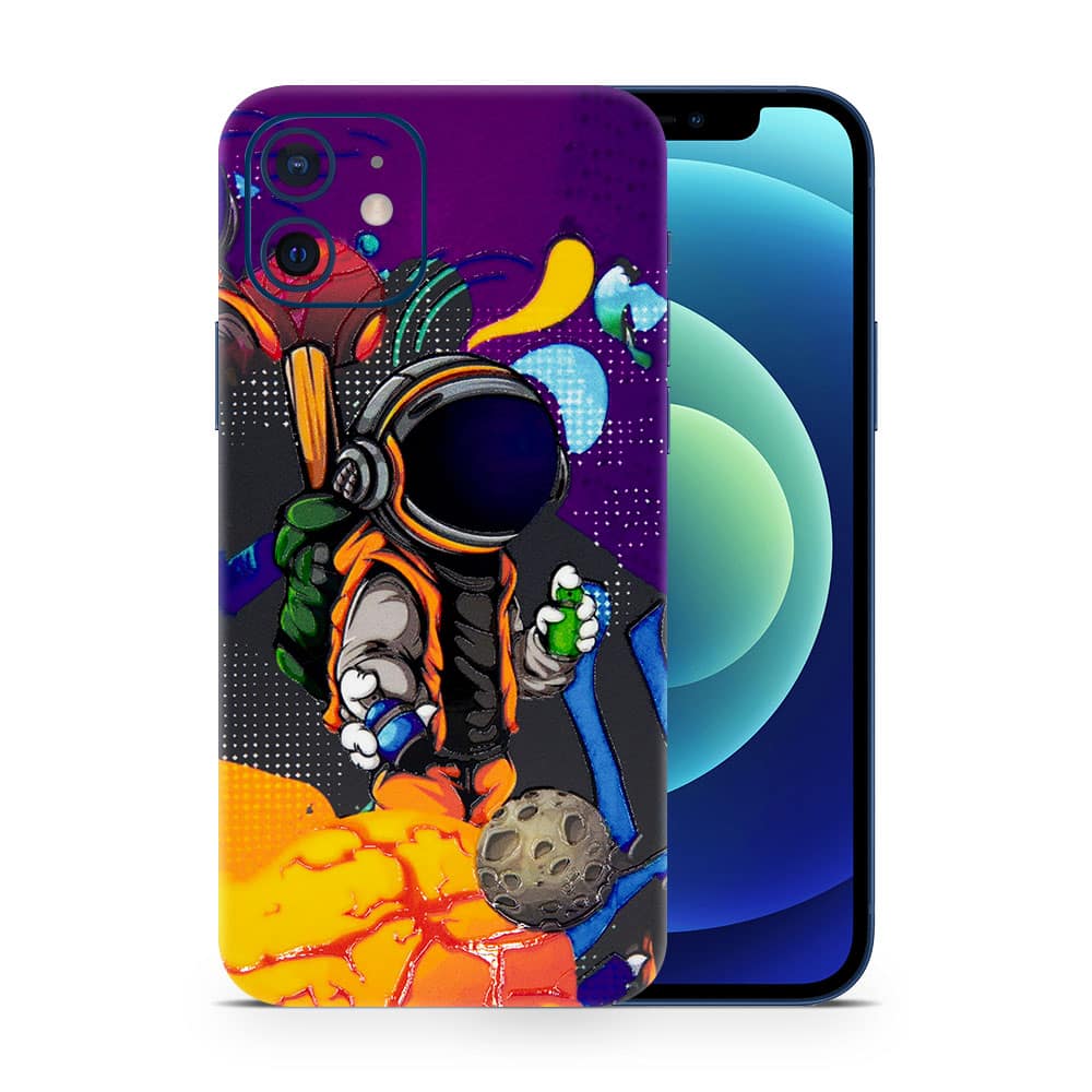 IPhone 12 Space Doodler 3D Skin - WrapitSkin The Ultimate Protection!