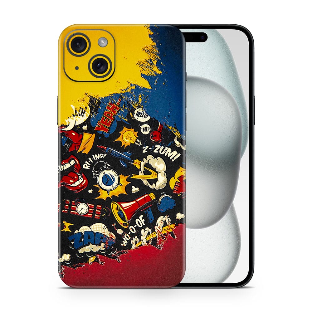 IPhone 15 Pop Art 3D Skin - WrapitSkin The Ultimate Protection!